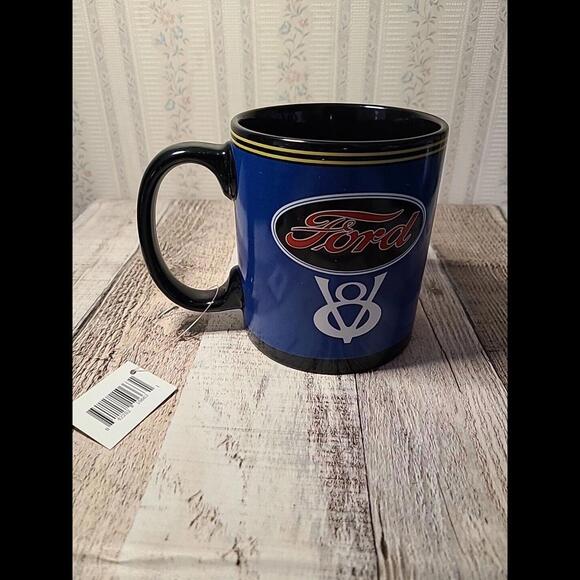 Ford | Other | Mug Ford V8 Logo In Black Blue 6oz Officially Licensed ...